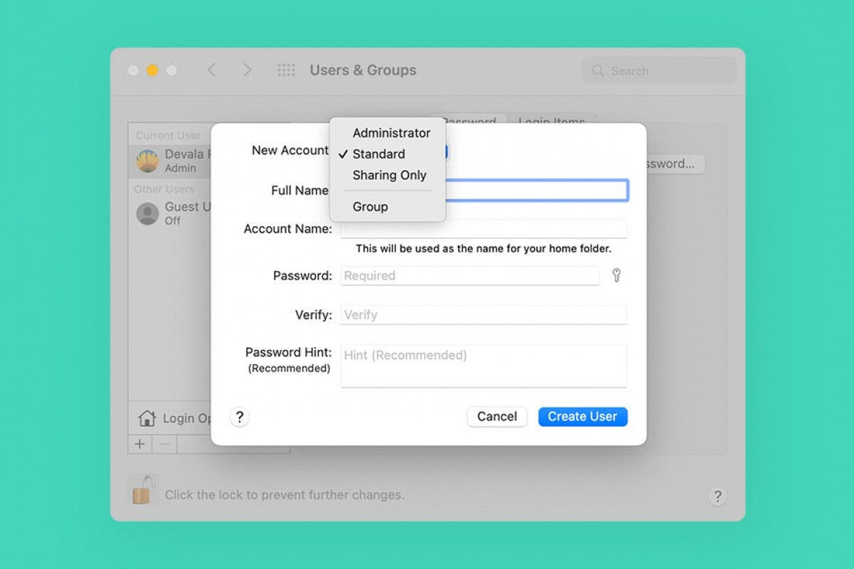How to Set Up New Accounts for Multiple Users on Mac