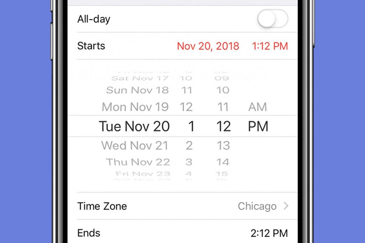 How to Set Precise Times More Quickly in the Calendar App on the iPhone ...