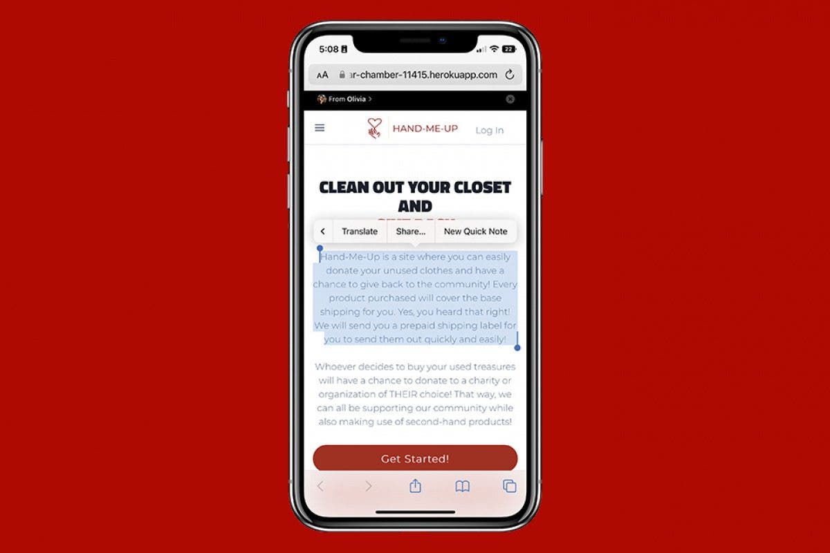 How to Save Text in a Quick Note on iPhone