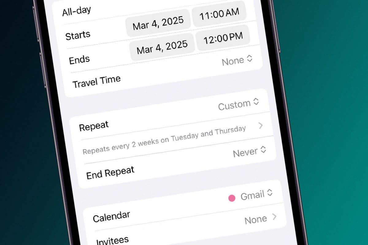 How to Add Recurring Events to iPhone Calendar