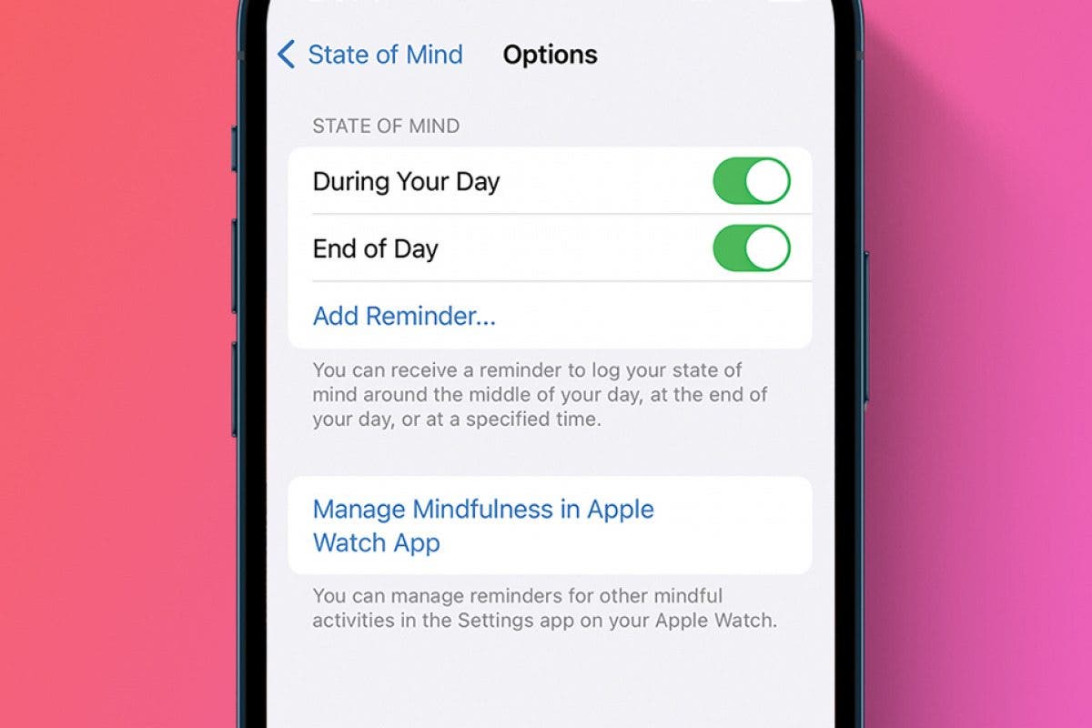 Turn Off State of Mind Reminders on iPhone