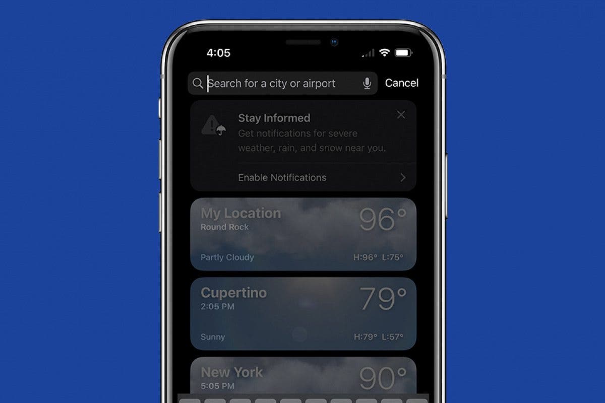 How to Change Weather Location on iPad & iPhone Weather App