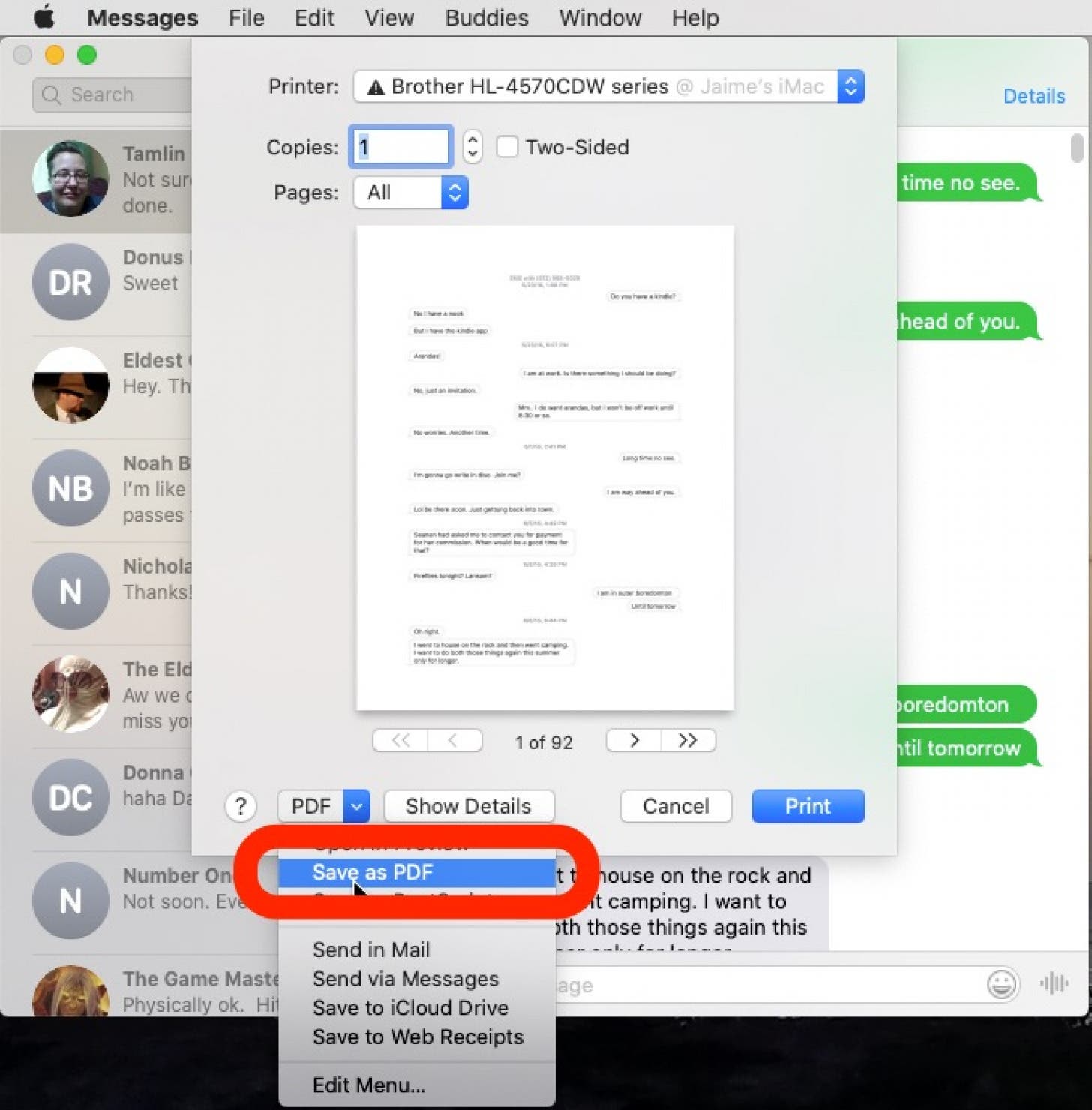 How to Save a Text Conversation on Your Mac