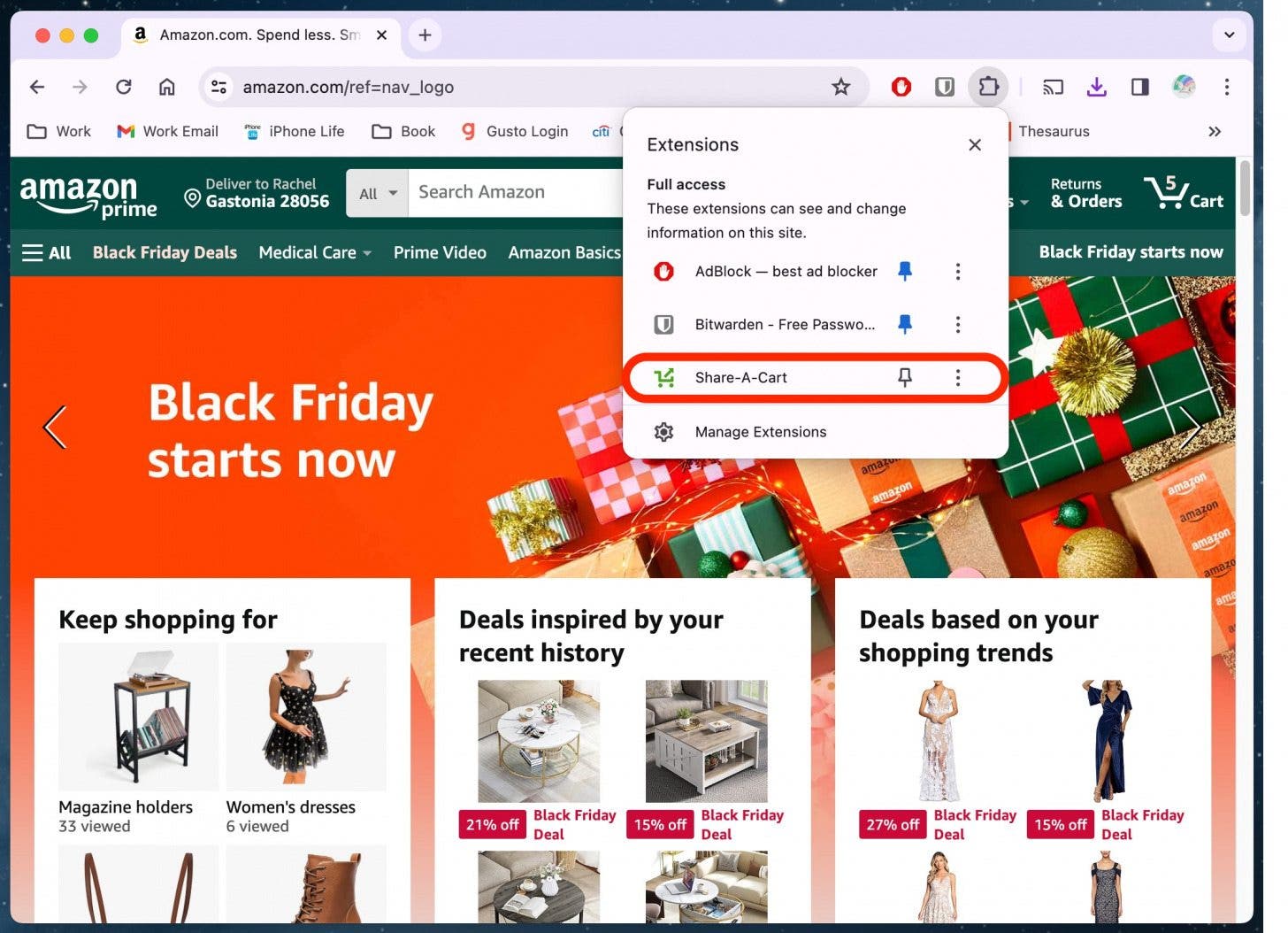 How to Share a Cart on Amazon