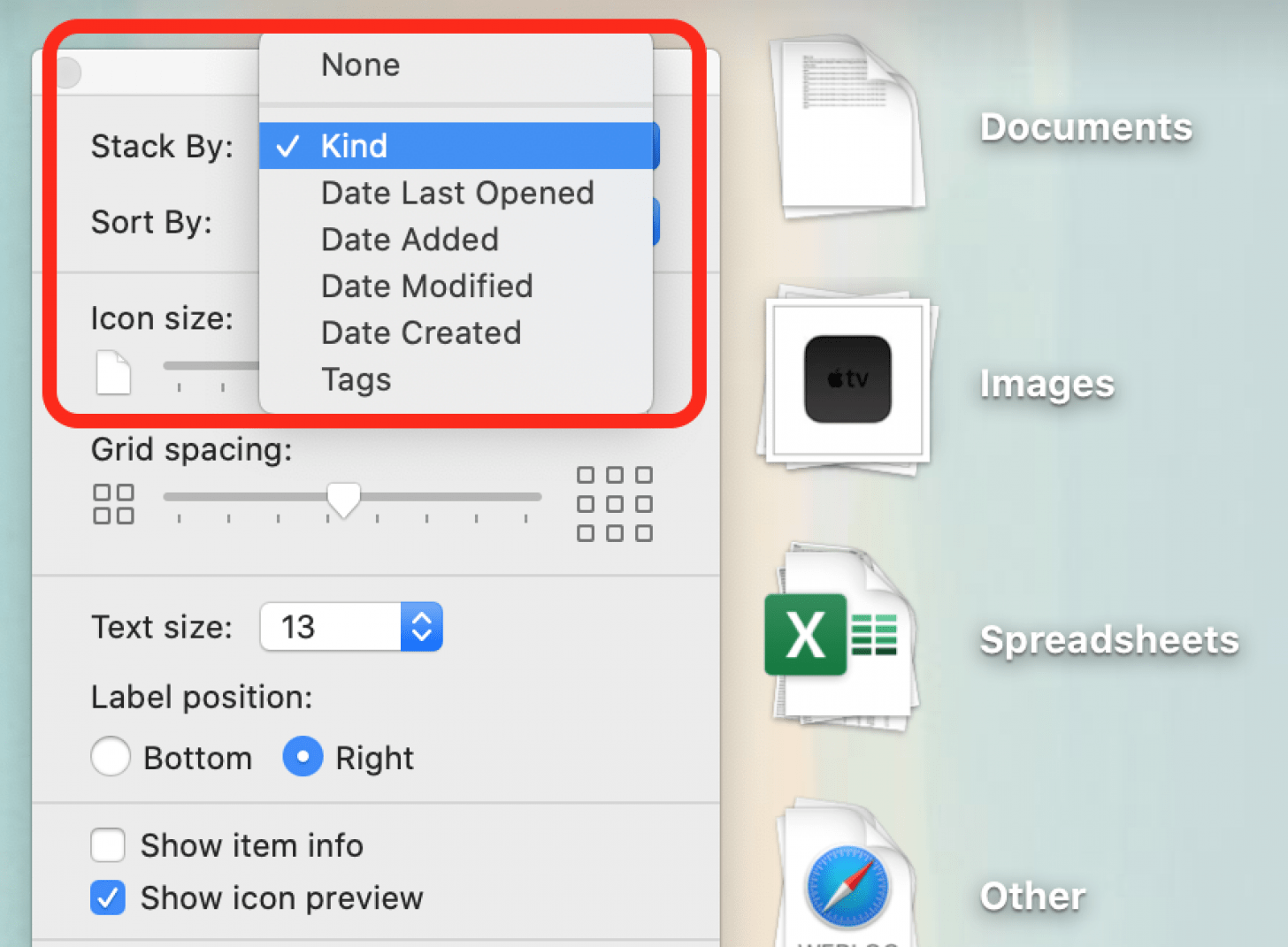 How to Customize Stacks on Mac