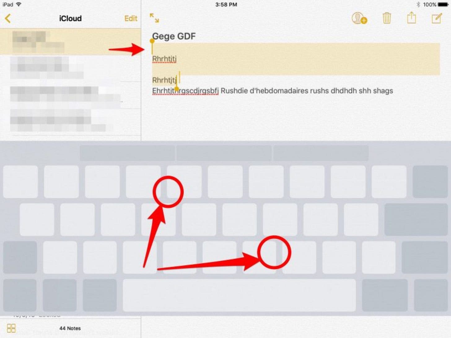 How to Easily Select Text on iPad or iPhone Using the Keyboard as a ...