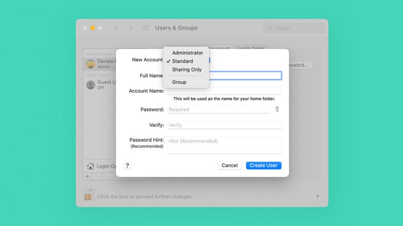 How to Set Up New Accounts for Multiple Users on Mac | www.iphonelife.com