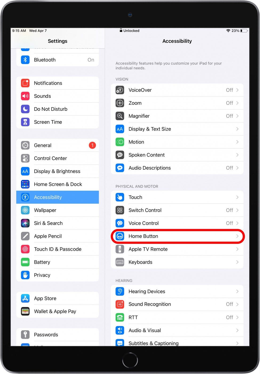 How to Customize Your iPad's Home Button Settings
