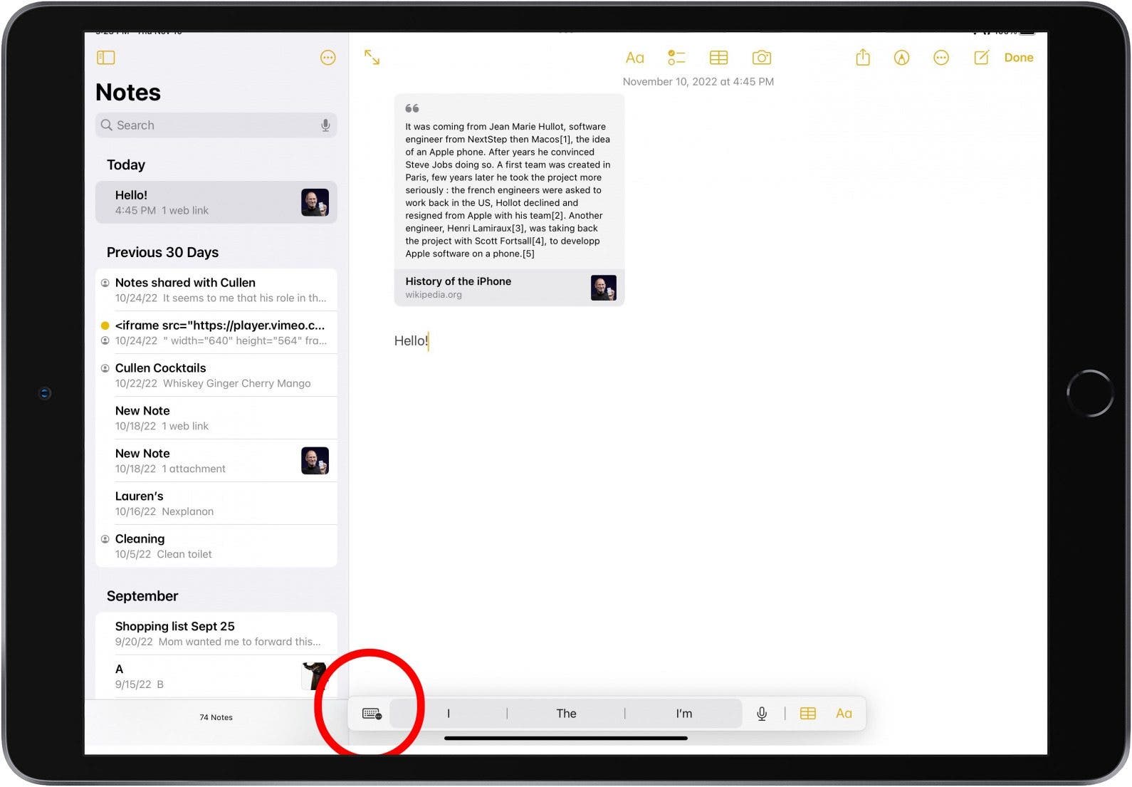 How to Switch between the Touchscreen & Hardware Keyboard on Your iPad