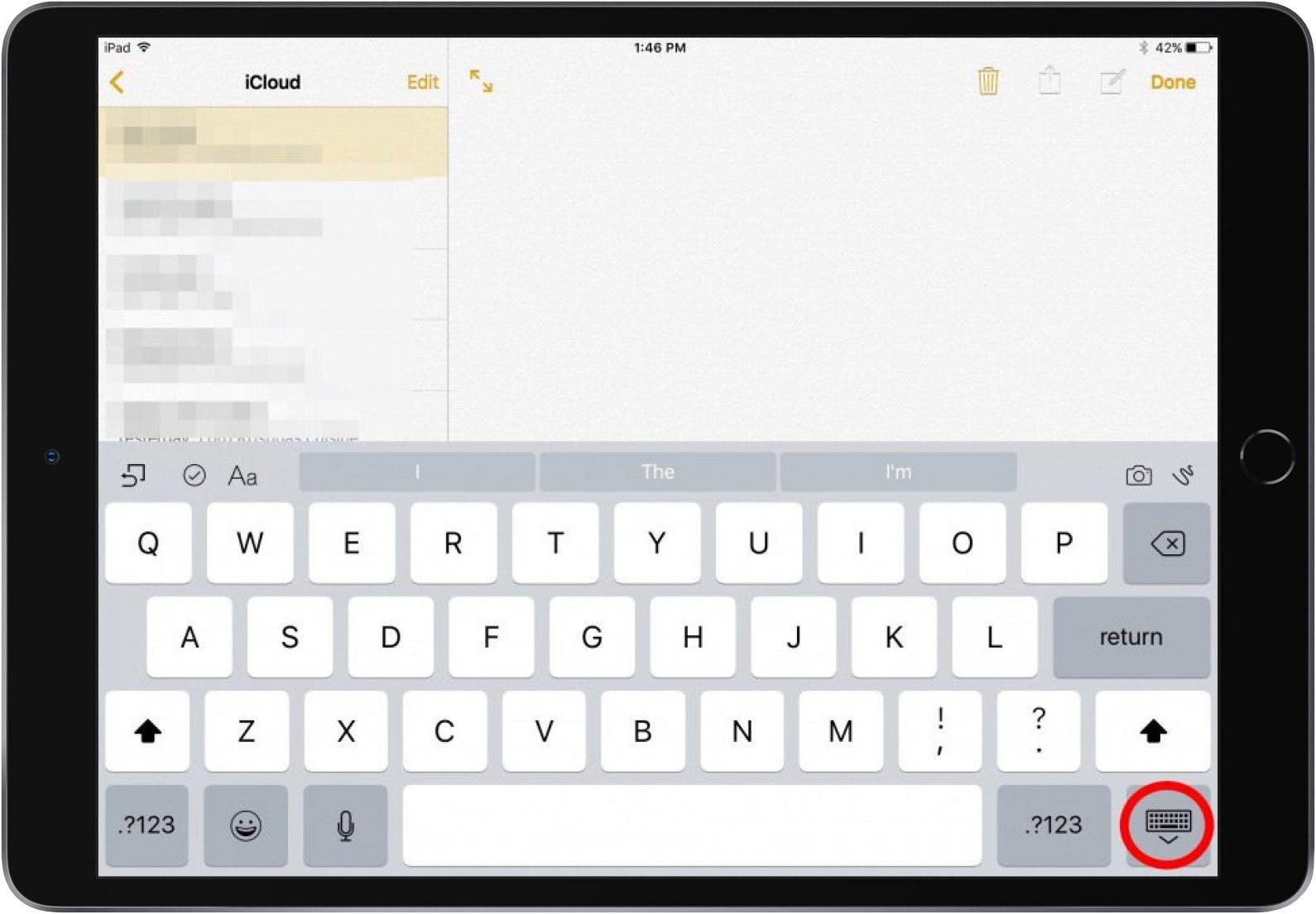 How to Undock the iPad Keyboard and Move it Around the Screen