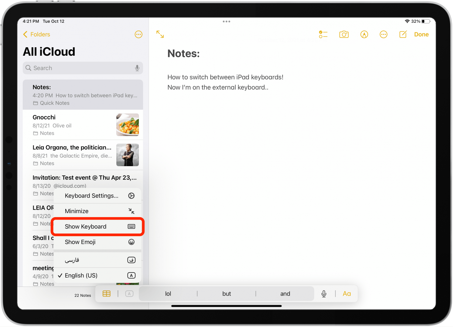 How to Switch between Your Software & Hardware iPad Keyboard (iPadOS 15 ...