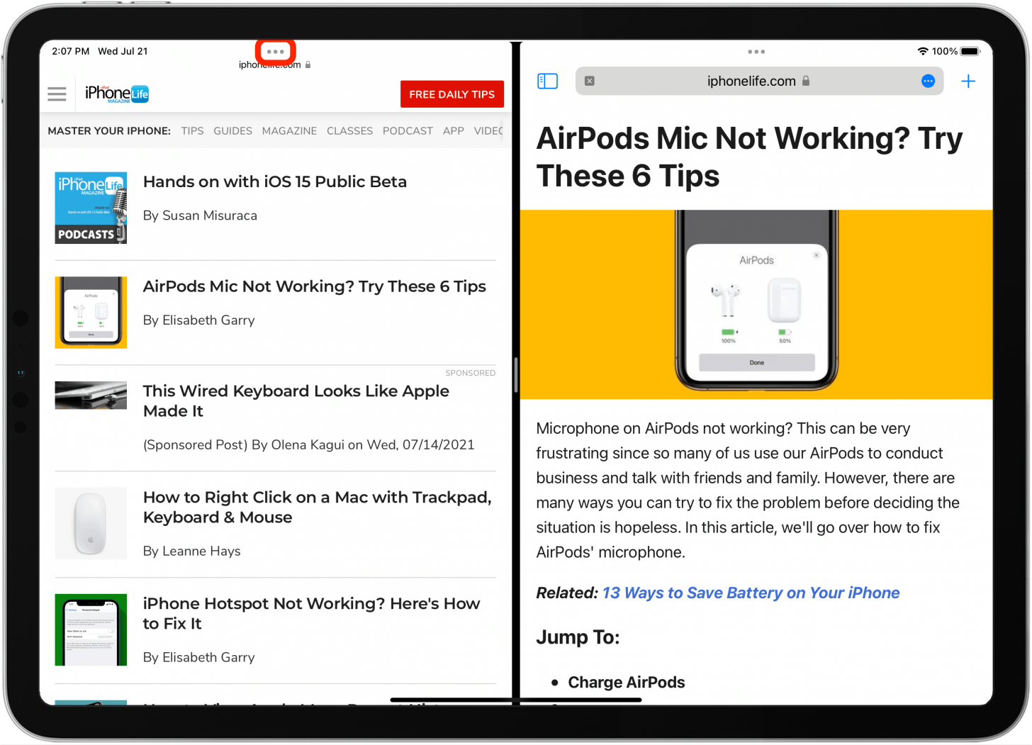 How to Use Split View in Safari