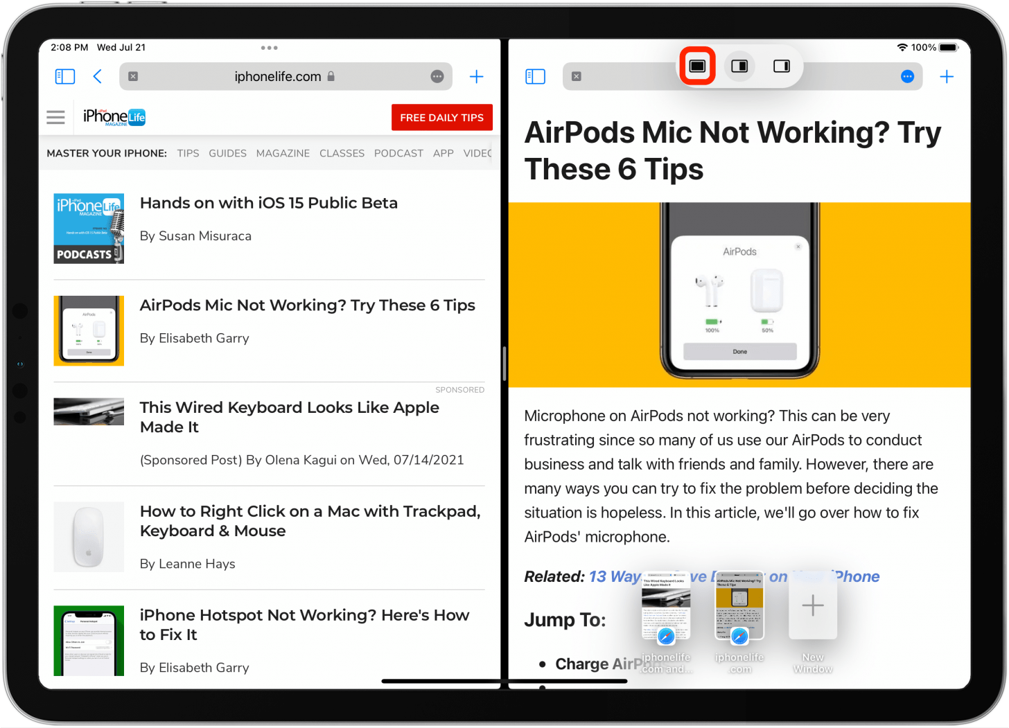 How to Use Split View in Safari