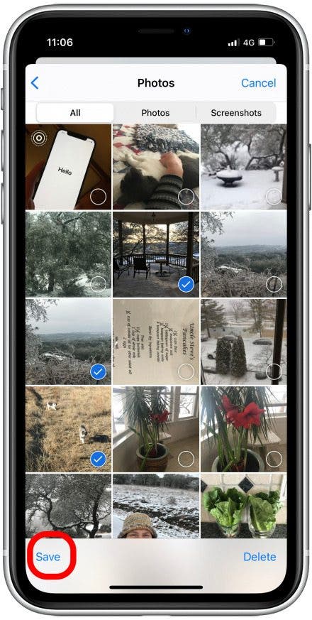 How to Save Photos from an iPhone Message or Email
