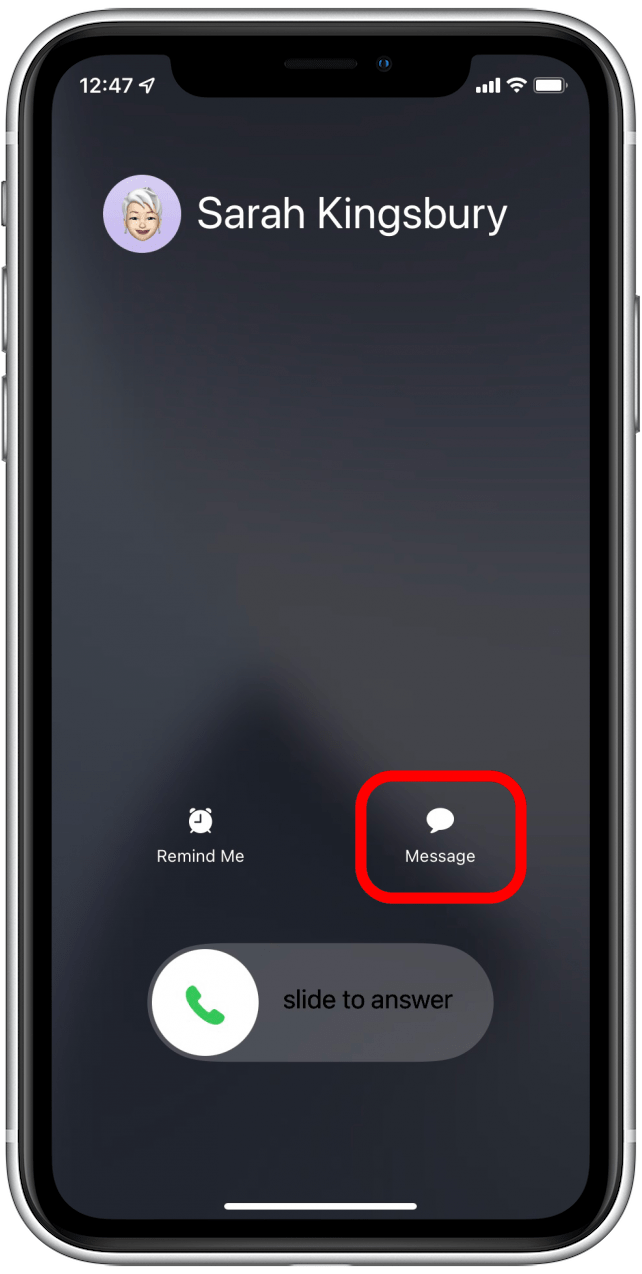 How to Answer a Call with a Text Message