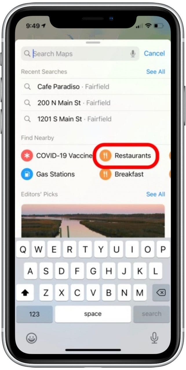 How to Get Apple Maps Nearby Suggestions
