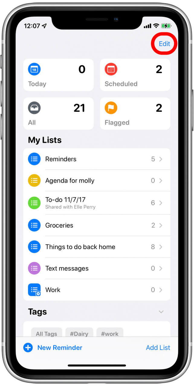 Create a Smart List in the Reminders App