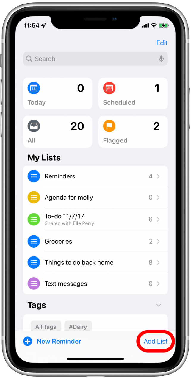 Create a Smart List in the Reminders App