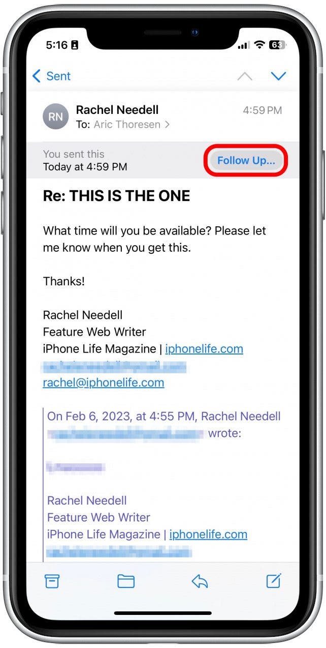 Apple Mail Follow Up: Explained | www.iphonelife.com