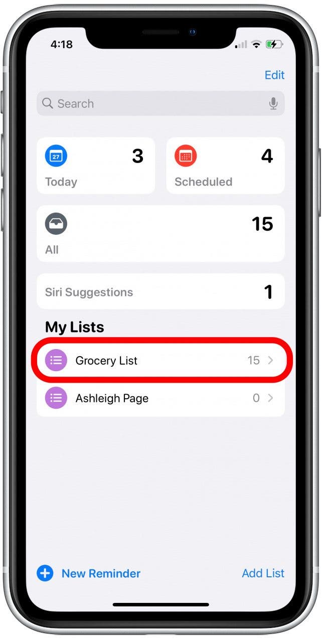 How to Sort Lists in the Reminders App with iOS 14.5