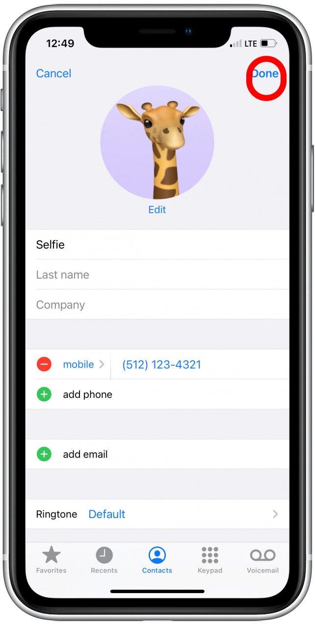 How to Add a Contact Photo on iPhone