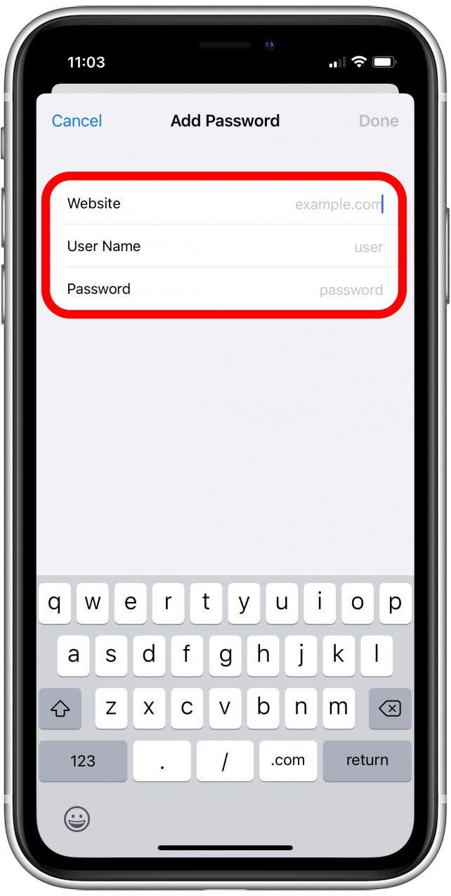 How to Manually Add Passwords to iCloud Keychain | www.iphonelife.com How to Manually Add Passwords to iCloud Keychain | www.iphonelife.com