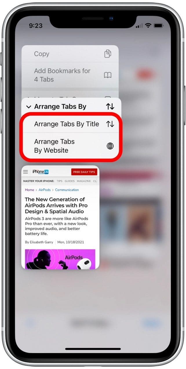 How to Rearrange Tabs in Safari on iPhone