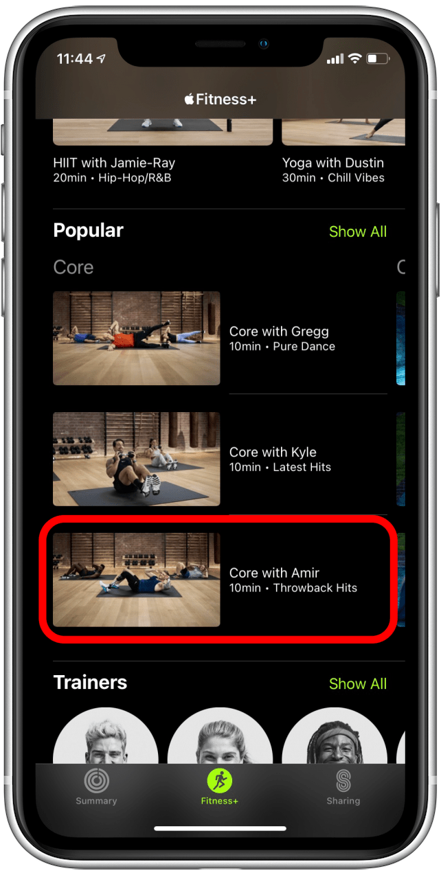 Apple Fitness Plus: How to Add a Favorite Workout to My Workouts