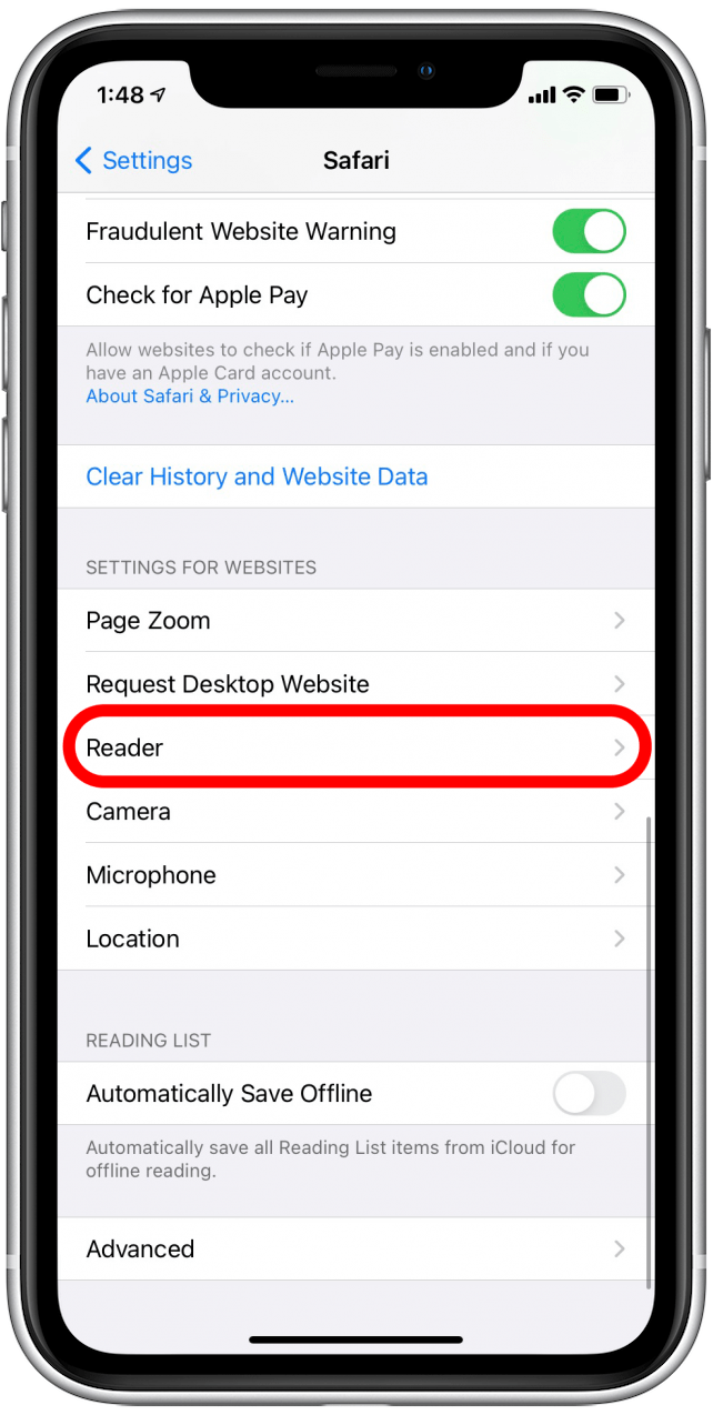 How to Disable Reader Mode in Safari for All Webpages