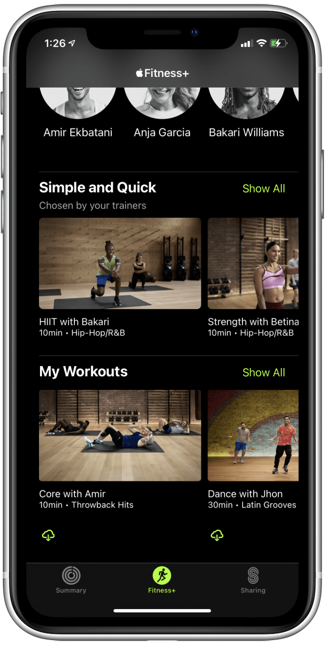 Apple Fitness Plus: How to Add a Favorite Workout to My Workouts