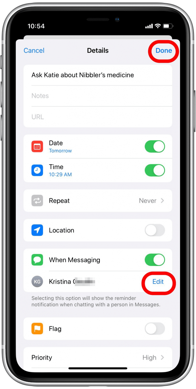 How to Set a Reminder for When You Message Someone