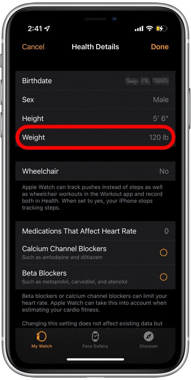 How to Change Weight on Apple Watch | www.iphonelife.com