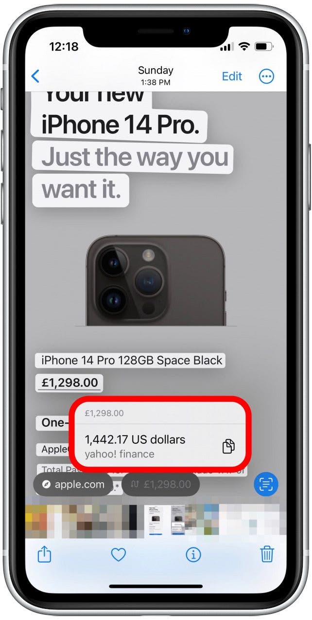 How to Convert Currency with Live Text on iPhone (iOS 16)