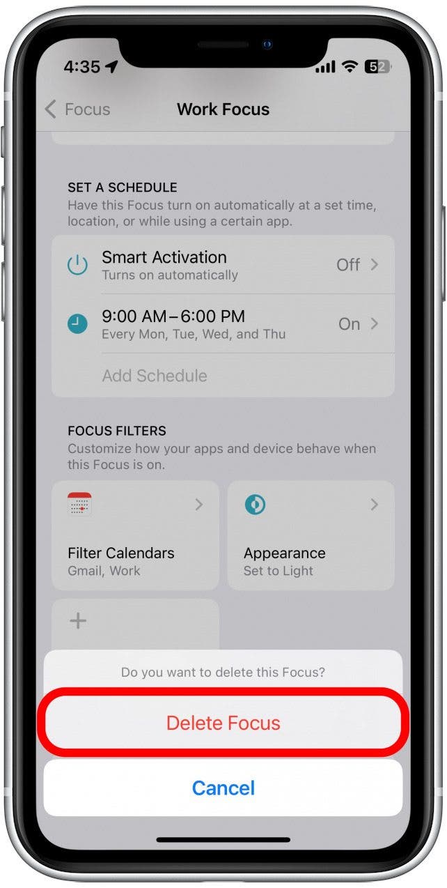 How to Delete a Focus on iPhone in Seconds
