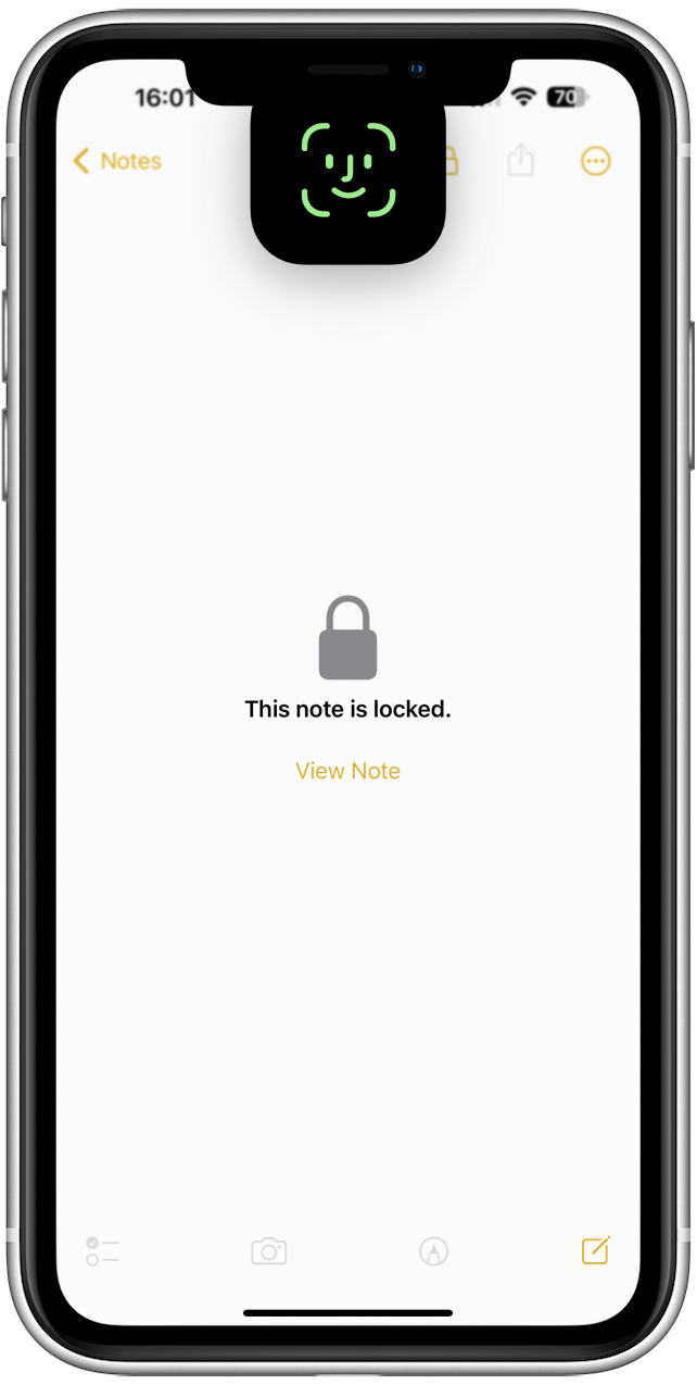 How to Lock Notes on iPhone: Password or Face ID