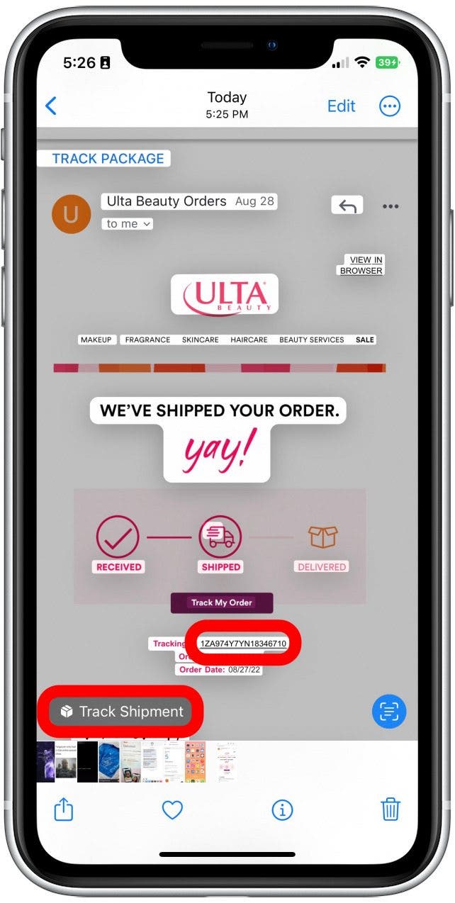 How to Track a Shipment with Live Text