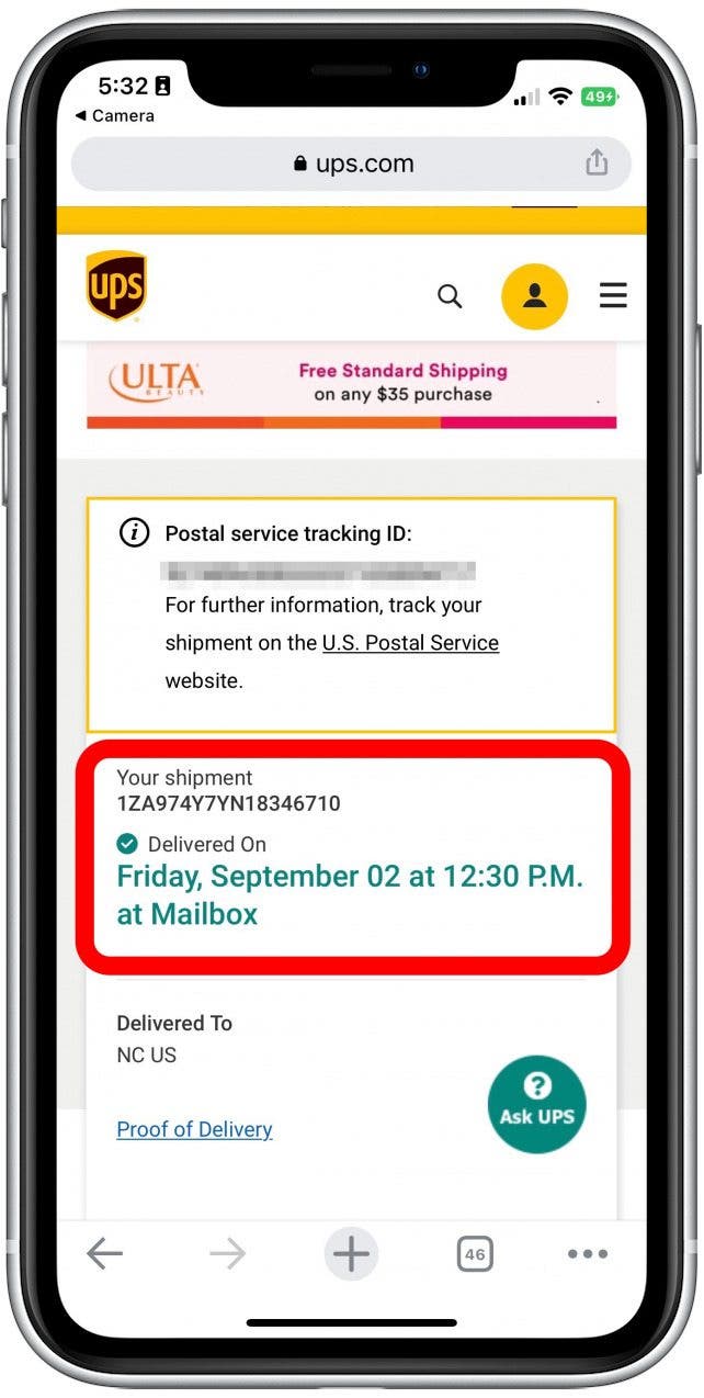 How to Track a Shipment with Live Text