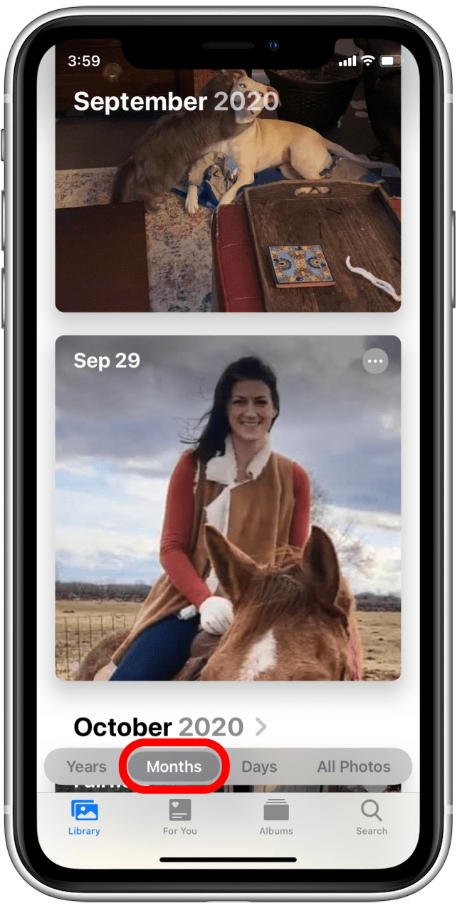 How to Navigate the Library Tab in the iPhone Photos App