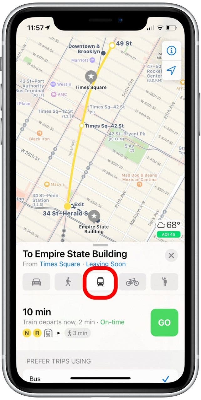 How to Get Public Transit Directions in Apple Maps on the iPhone