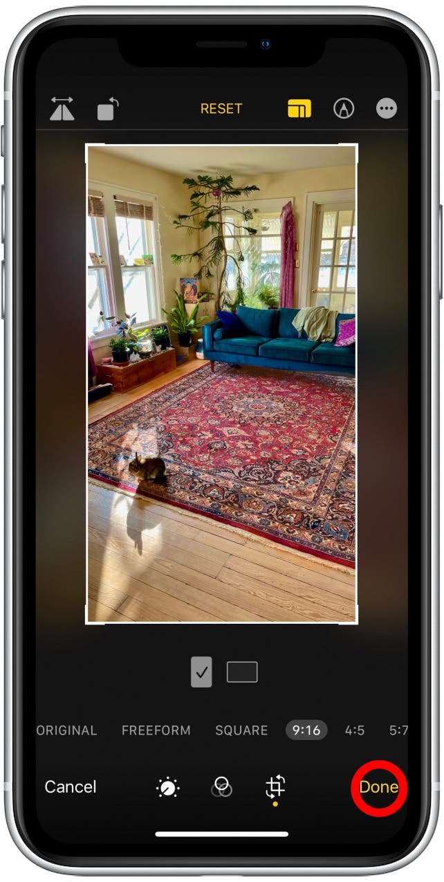 How To Resize Photos On Iphone By Cropping To A Specific Ratio