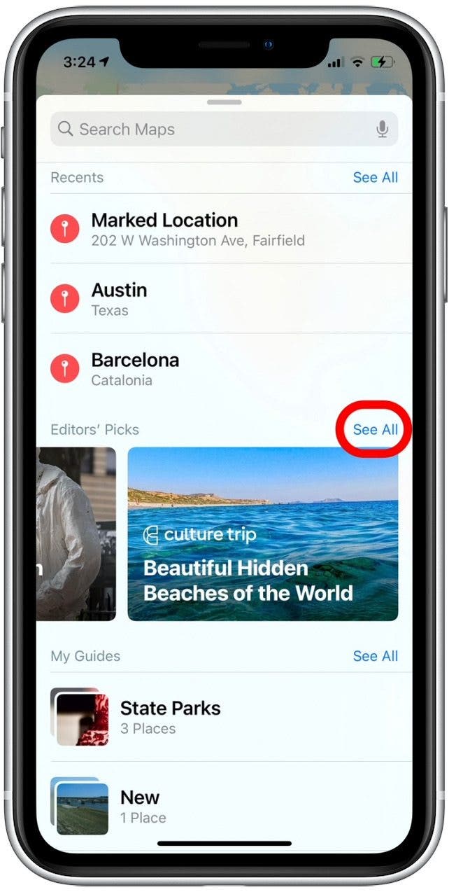How to Browse Apple Maps Guides by Publisher
