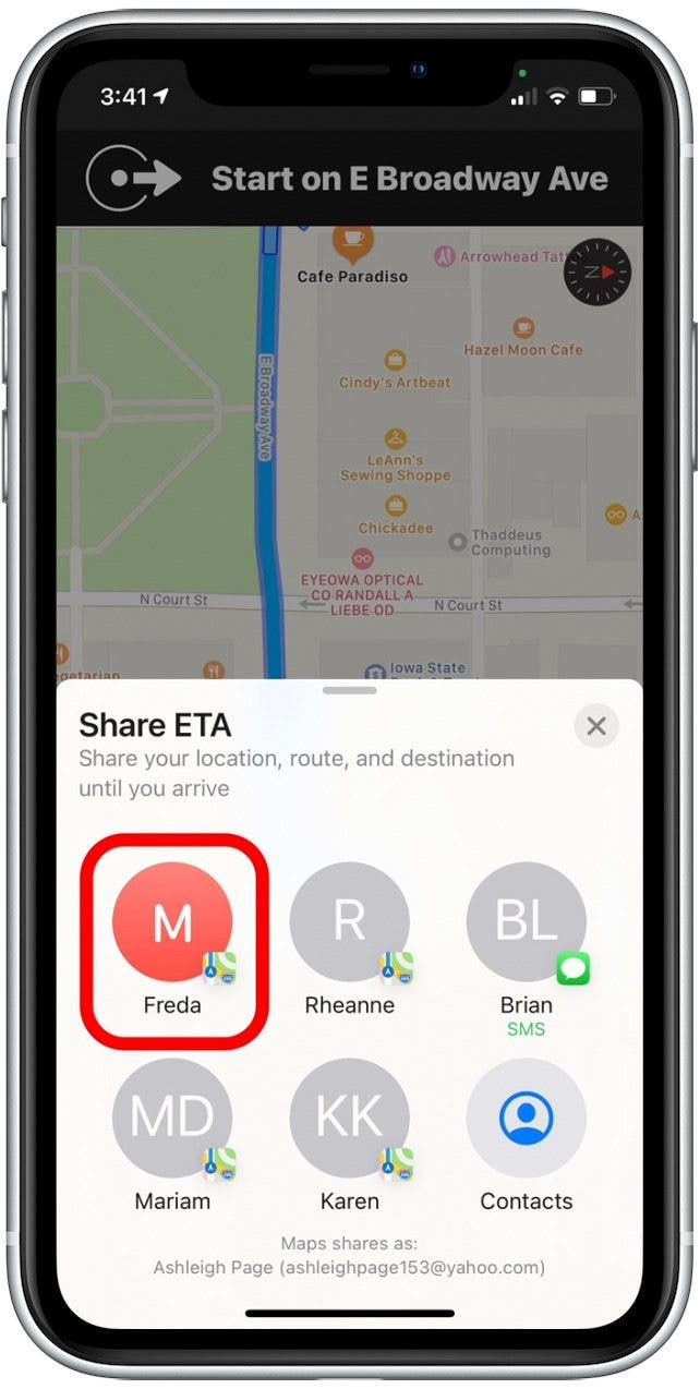How to Share ETA on iPhone with Apple Maps