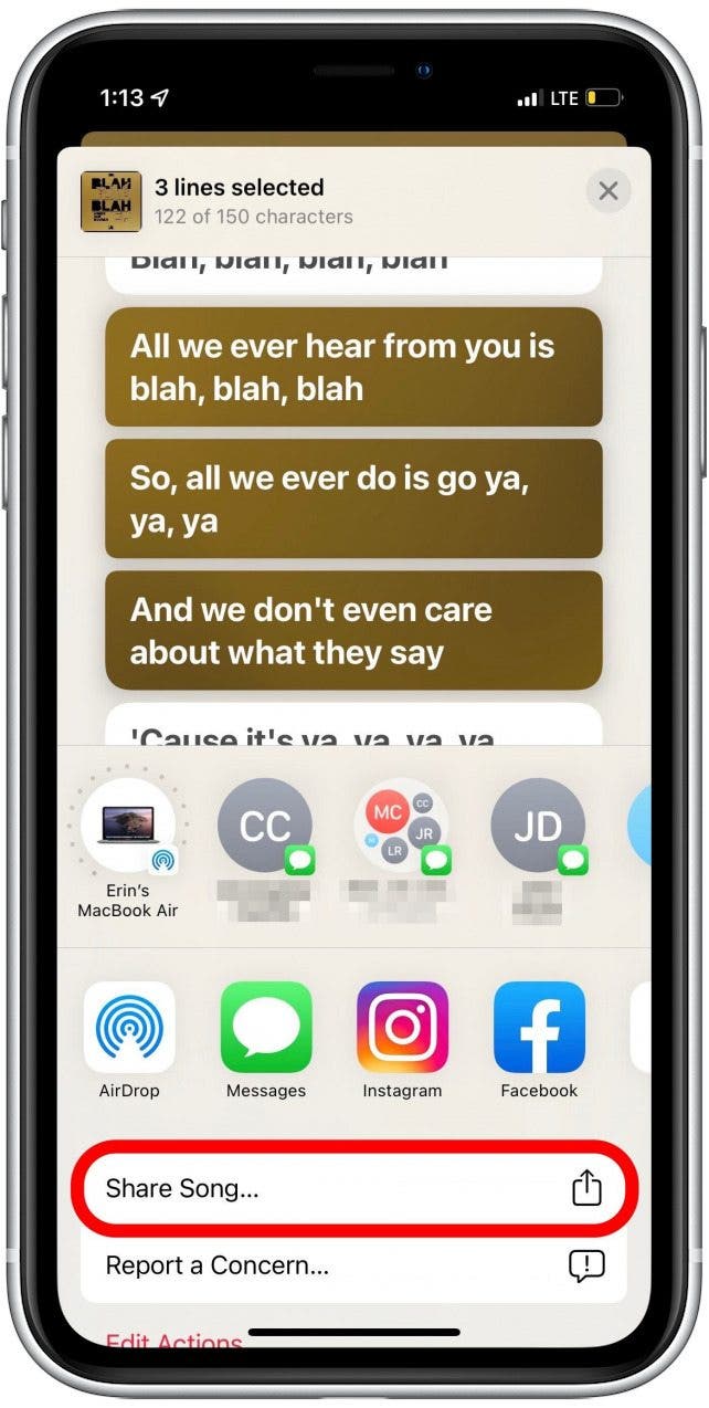 How to Share Apple Music Lyrics & Song Clips on iPhone