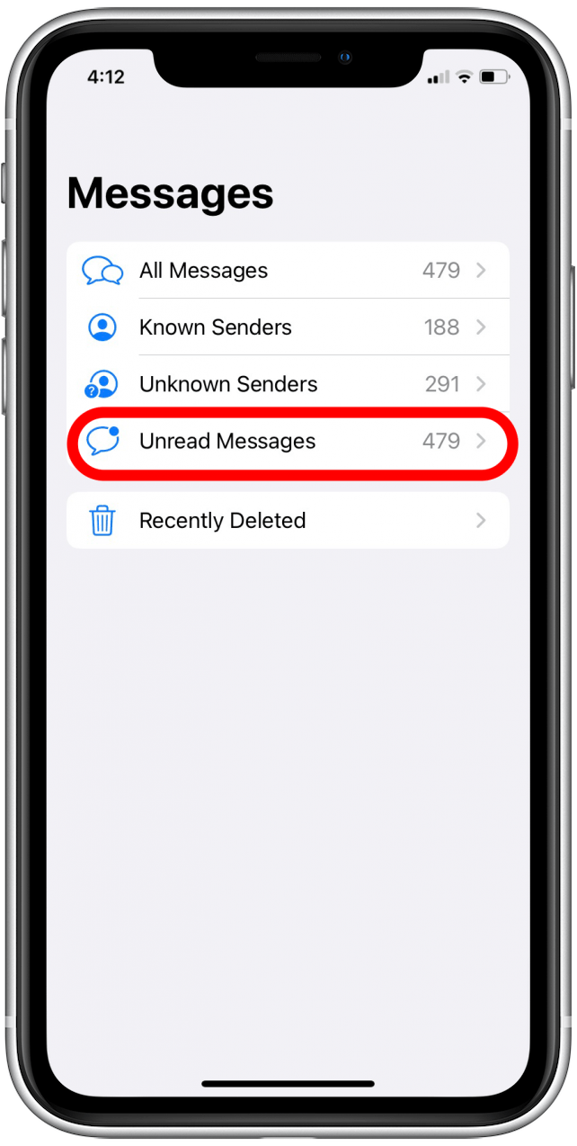 How To View Only Unread Messages On Iphone