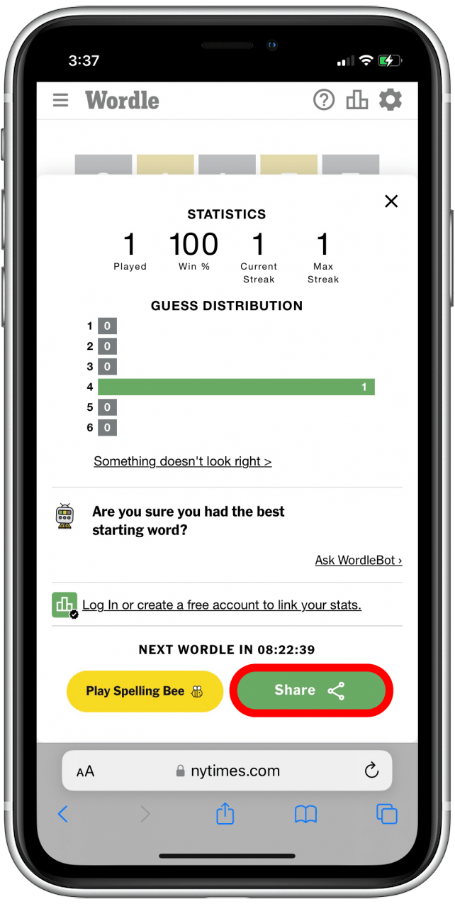 How to Share Wordle Results from Your iPhone & iPad (2023)