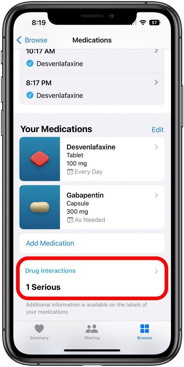How to Check Medication Interactions in the Health App on iPhone
