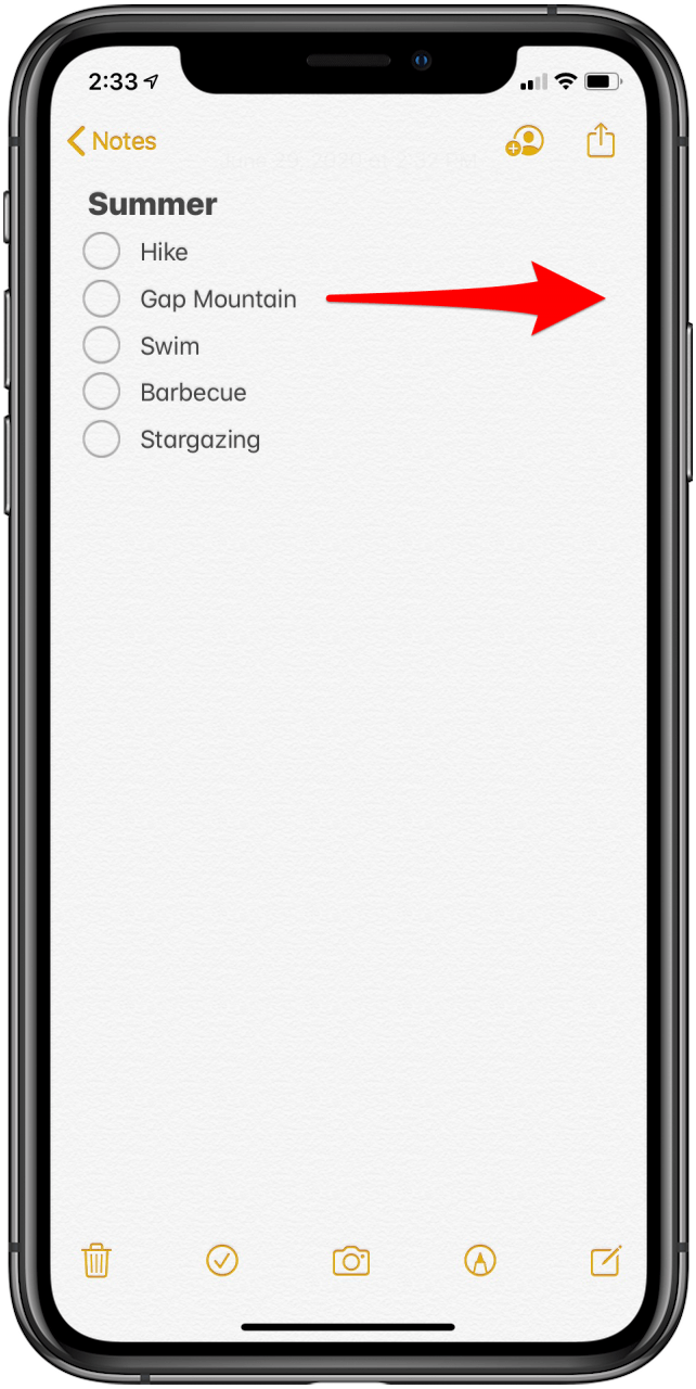 How To Indent List Items In The Notes App On The Iphone And Ipad