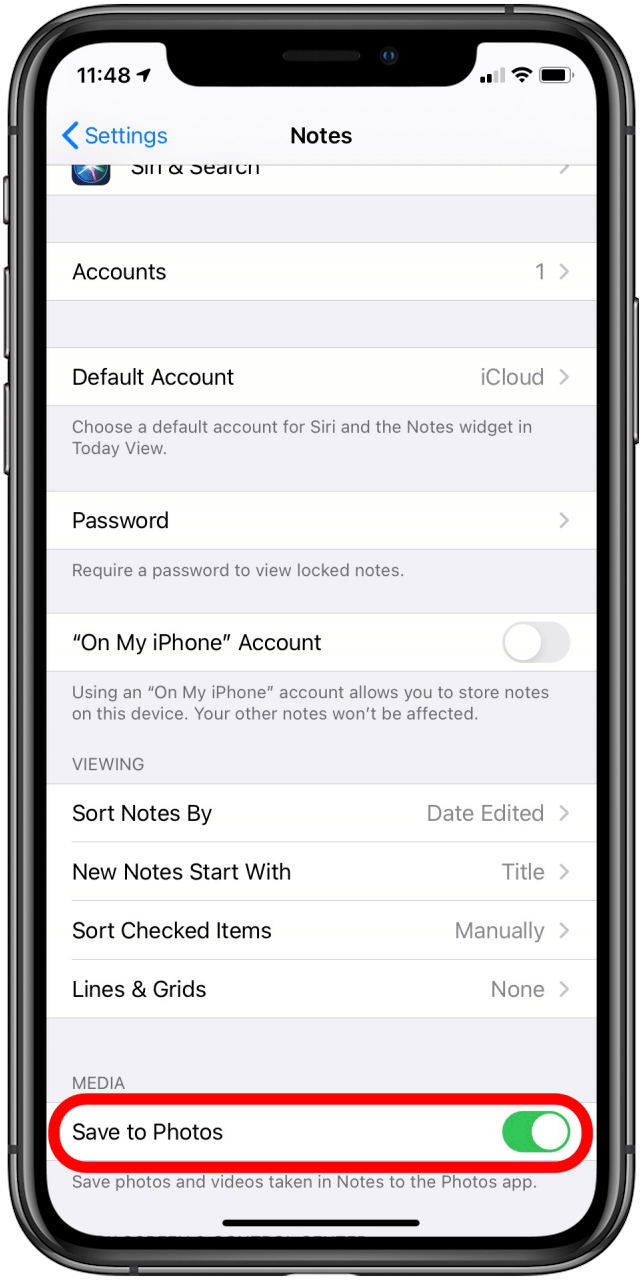 How to Automatically Save Pictures Taken in the iPhone Notes App to ...
