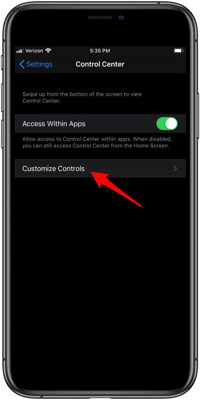 How to Add Accessibility Features to the iPhone & iPad Control Center ...