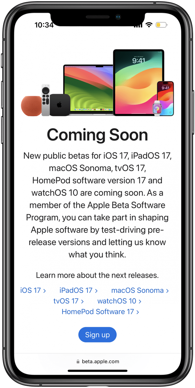 How to Sign Up for the Apple Beta Program for iOS 17
